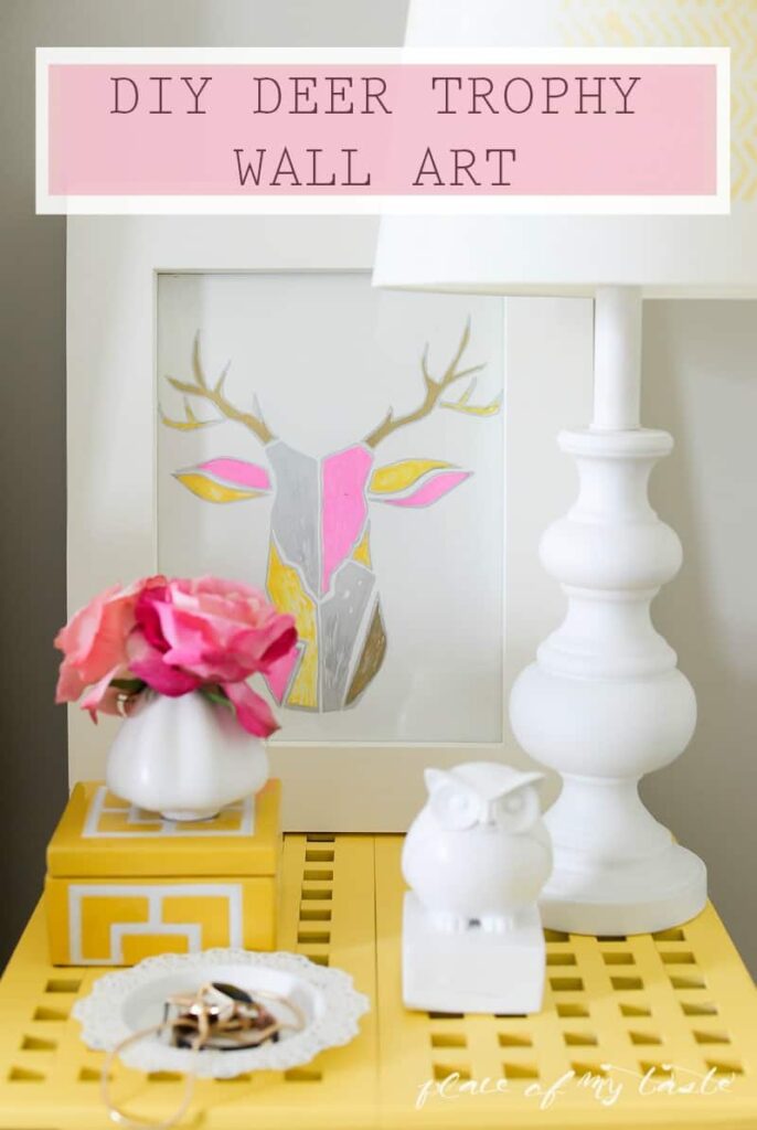 DIY DEER TROPHY WALL ART (WEST ELM INSPIRED) - Place Of My Taste
