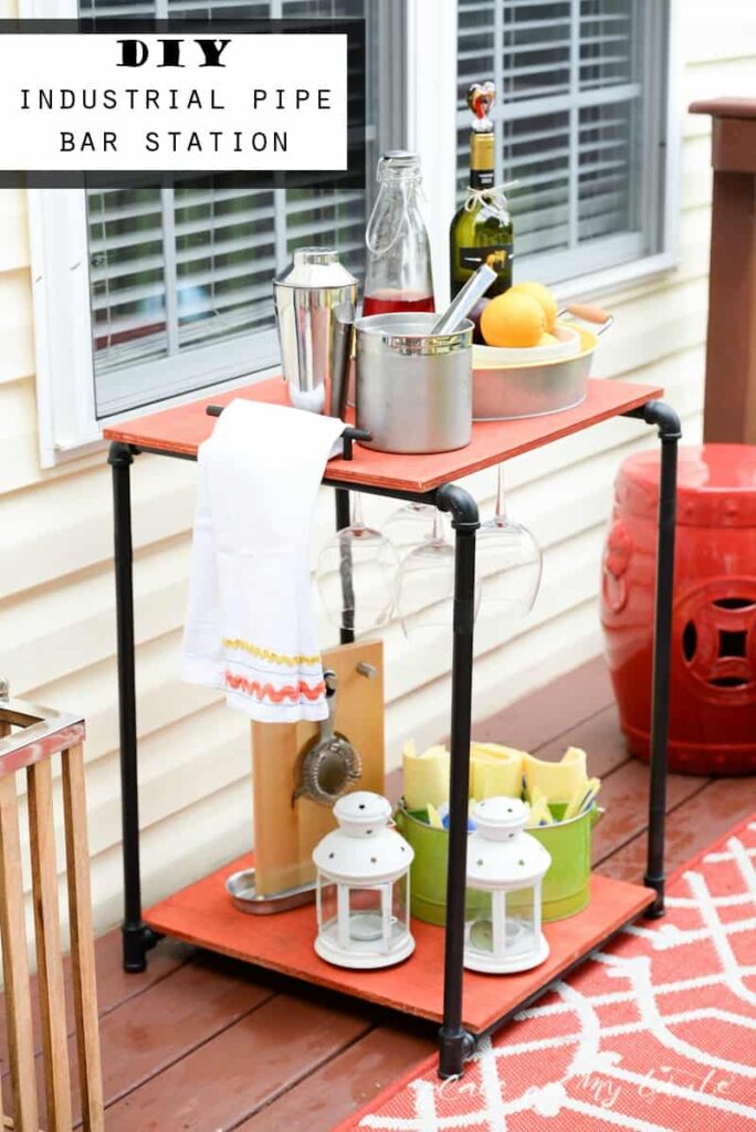 DIY INDUSTRIAL PIPE BAR STATION - Place Of My Taste