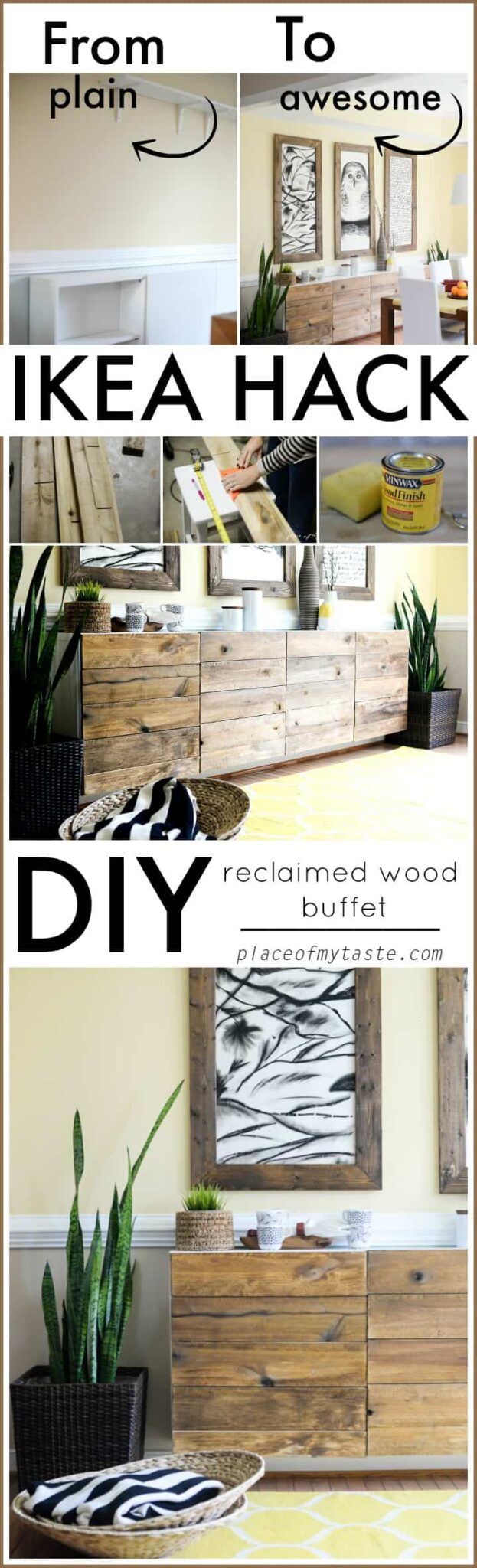 IKEA HACKS - DIY RECLAIMED WOOD BUFFET
