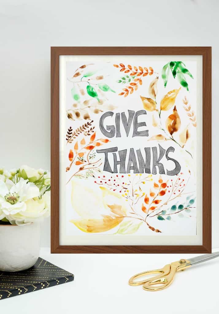 FREE WATERCOLOR THANKSGIVING PRINTABLE - PLACE OF MY TASTE