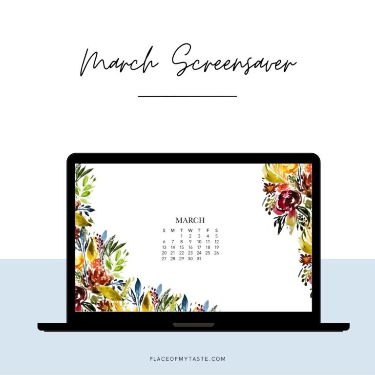FREE WATERCOLOR SCREENSAVER- MARCH - Place Of My Taste